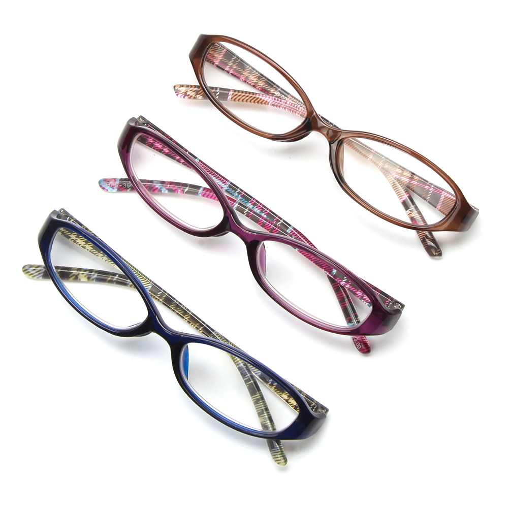 Buy Ready Made Plastic Pc Transparent Frame Reading Glasses With Case ...