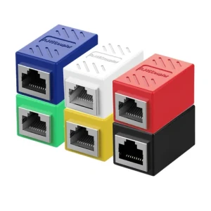 Buy Rj45 Network Cable Connector Network Ethernet Dual Straight Head ...