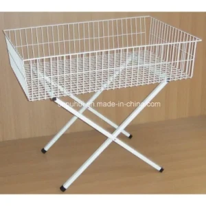 Buy Steel Tubular X Foot Support Merchandise Promotion Wire Basket Dump ...