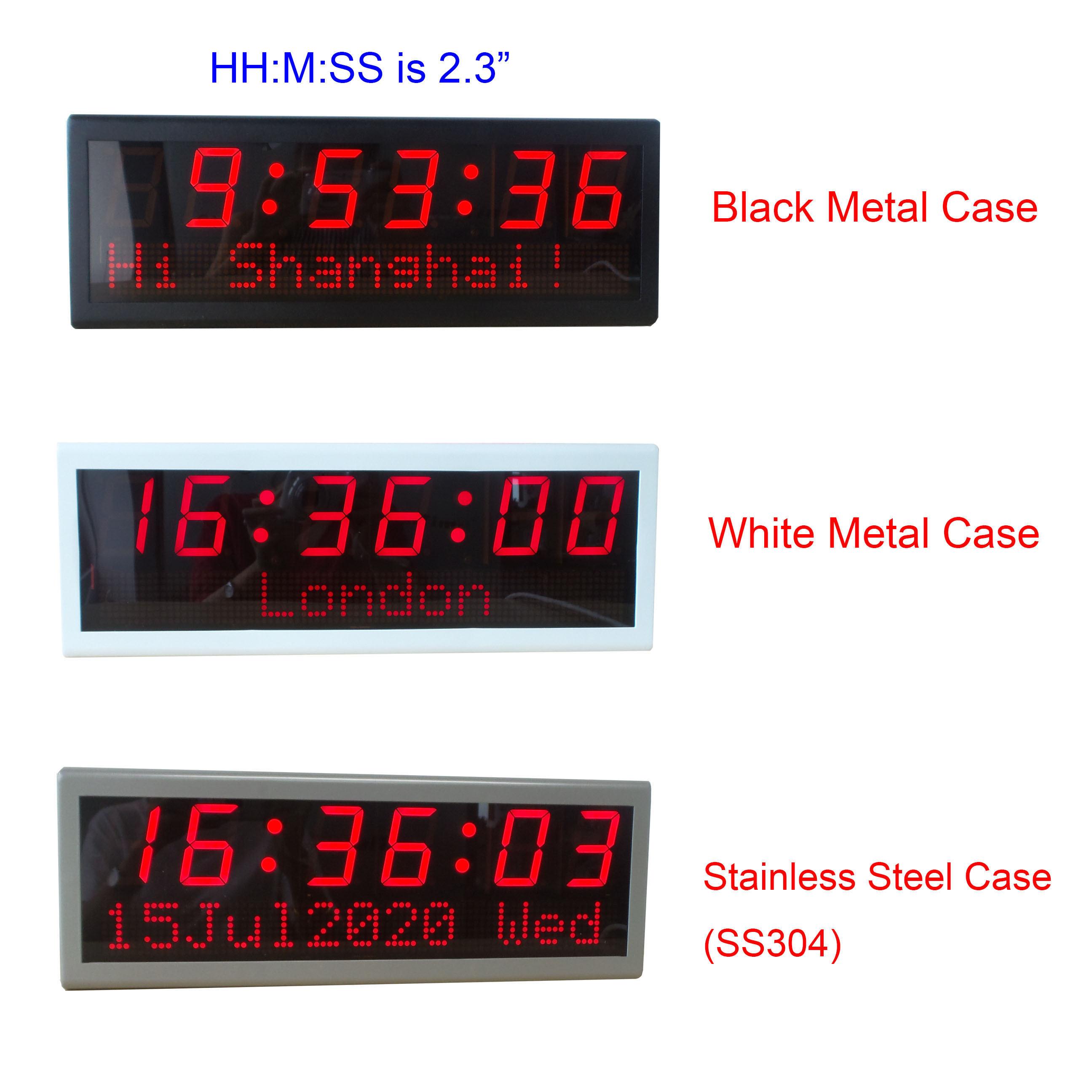 Buy Synchronized Time System, Digital Ntp Poe Clock With Stainless ...