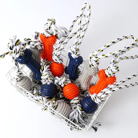 Buy Tpr Portable Pet Rope Toys Training Interactive Dog Toy Durable Eco ...