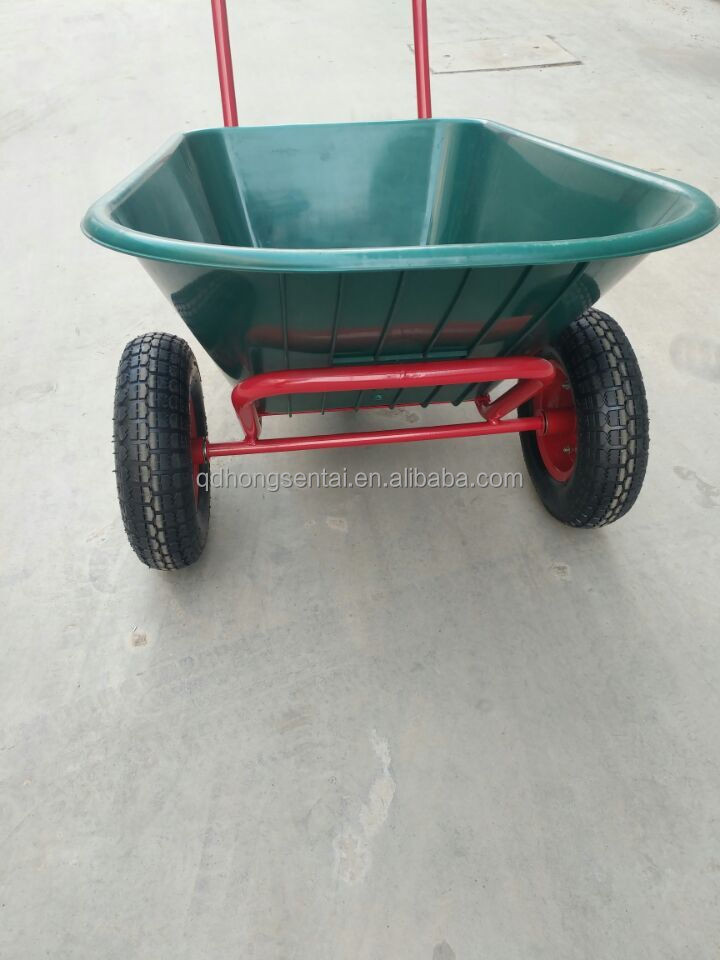 Buy Wb3500 Green Poly Tray Three Wheeled Wheel Barrow And Wheelbarrow ...