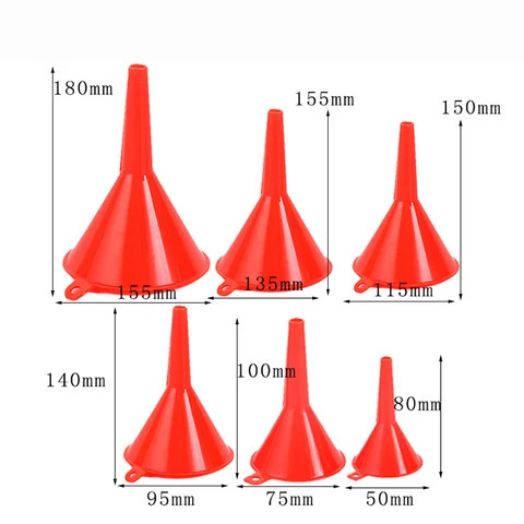 Buy Wholesale 6 Pieces Set Garage Liquid Petrol Funnel Kits Red Filling ...