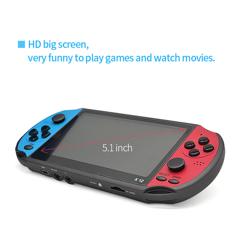 Buy X12 5.1 Inch Handheld Retro Game Video Player Game Consoles With ...