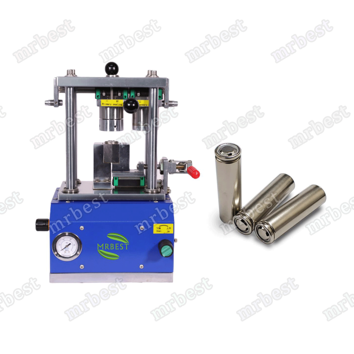 Buy Mrbest 18650, 32650, 26650, 21700 Lab Pneumatic Crimping Machine ...
