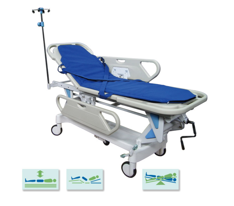 Buy Hospital Bed Electro-hydraulic Patient Transfer Cart Stretcher ...
