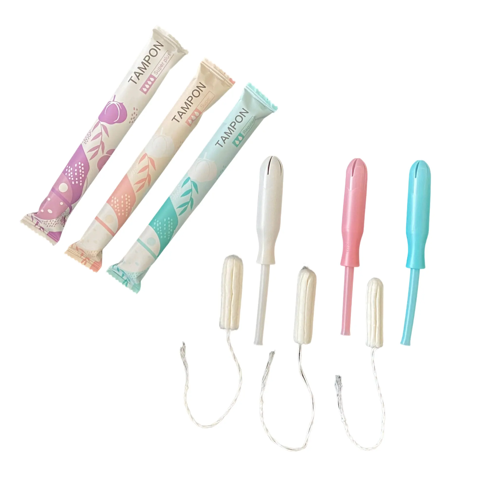 Buy Tampon Customizable Packaging Cotton Sanitary Custom Logo Clean ...