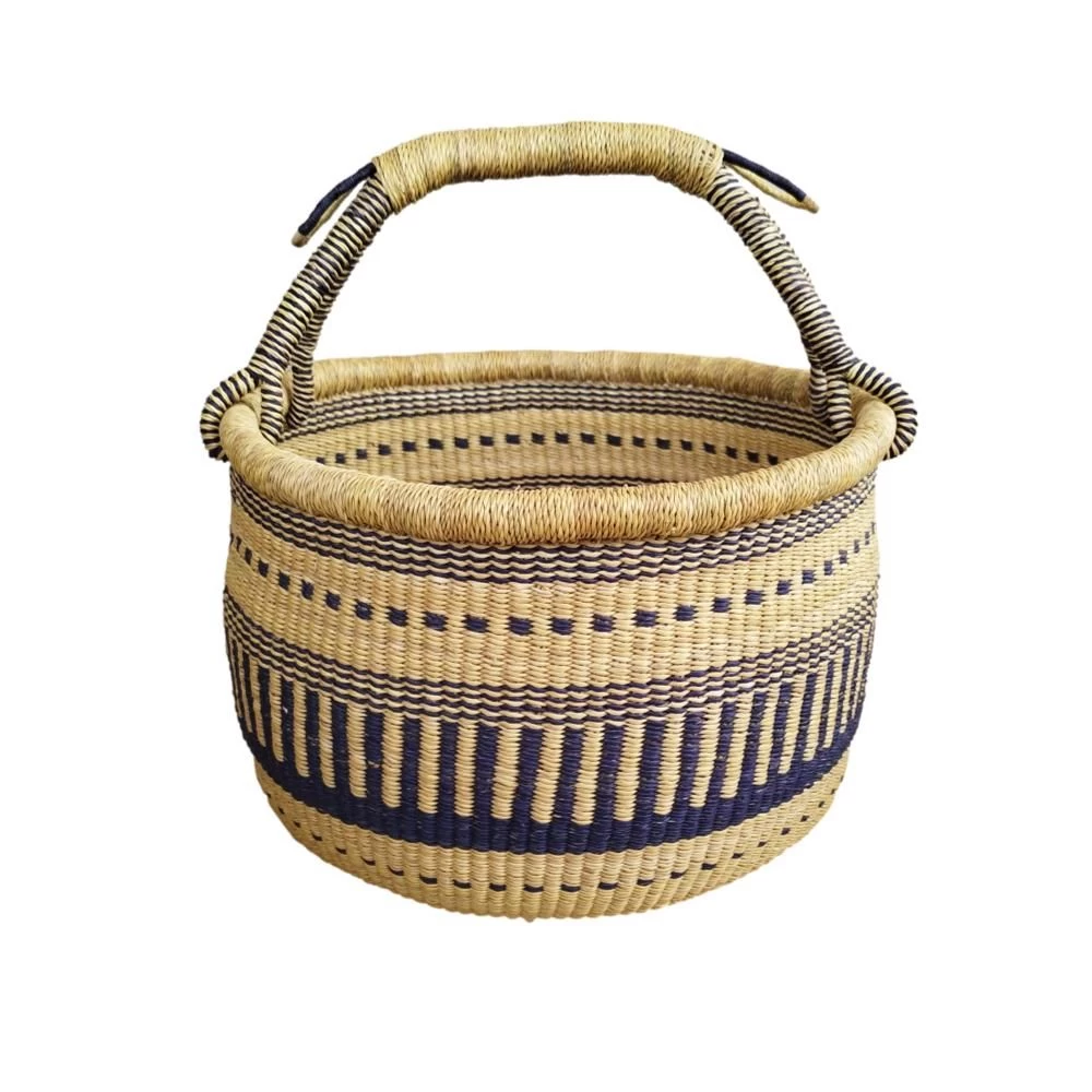 Buy African Woven Basket, Large Bolga Basket, Market Basket, Storage ...