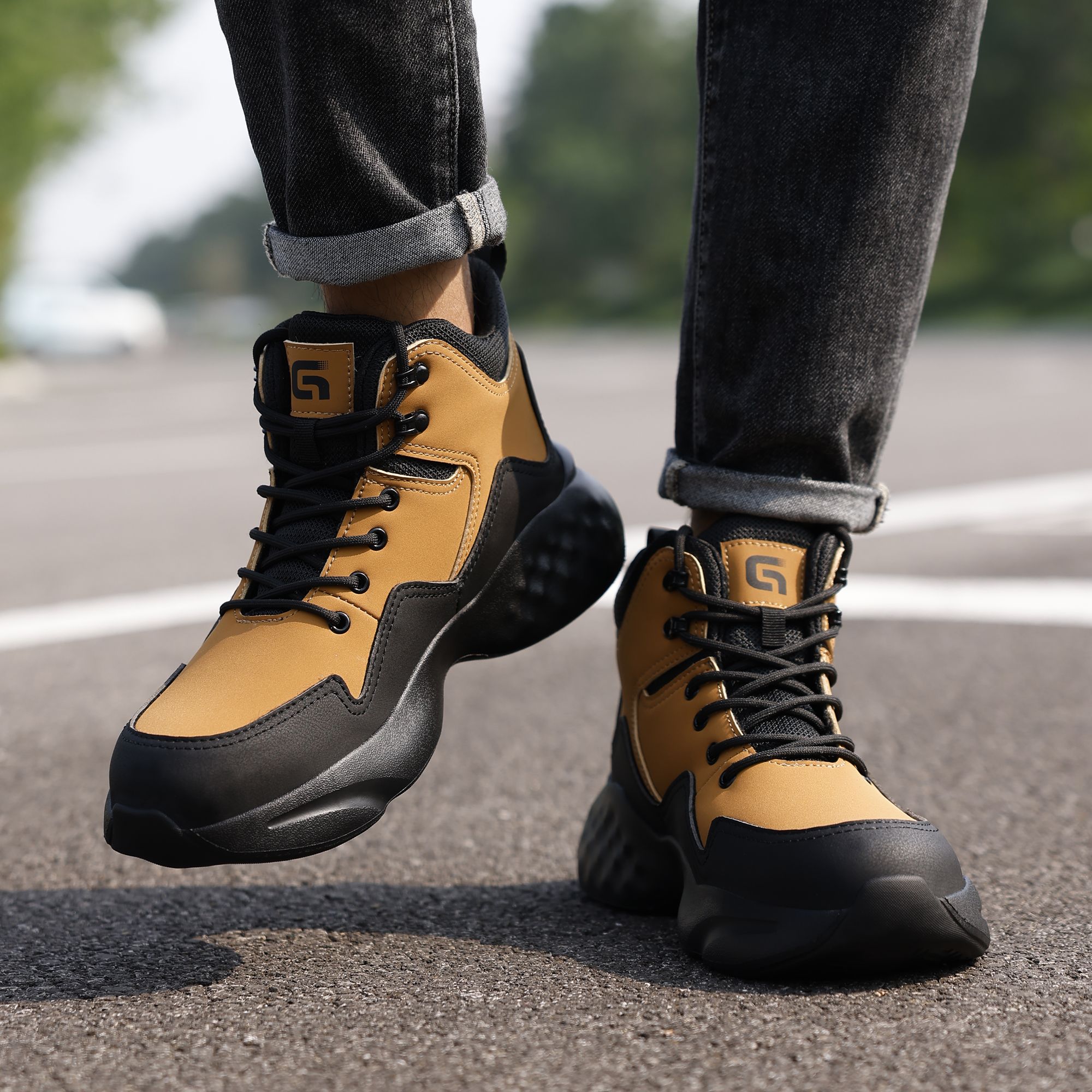Buy Men's Work Safety Shoes Waterproof Non-slip Steel Toe Breathable ...