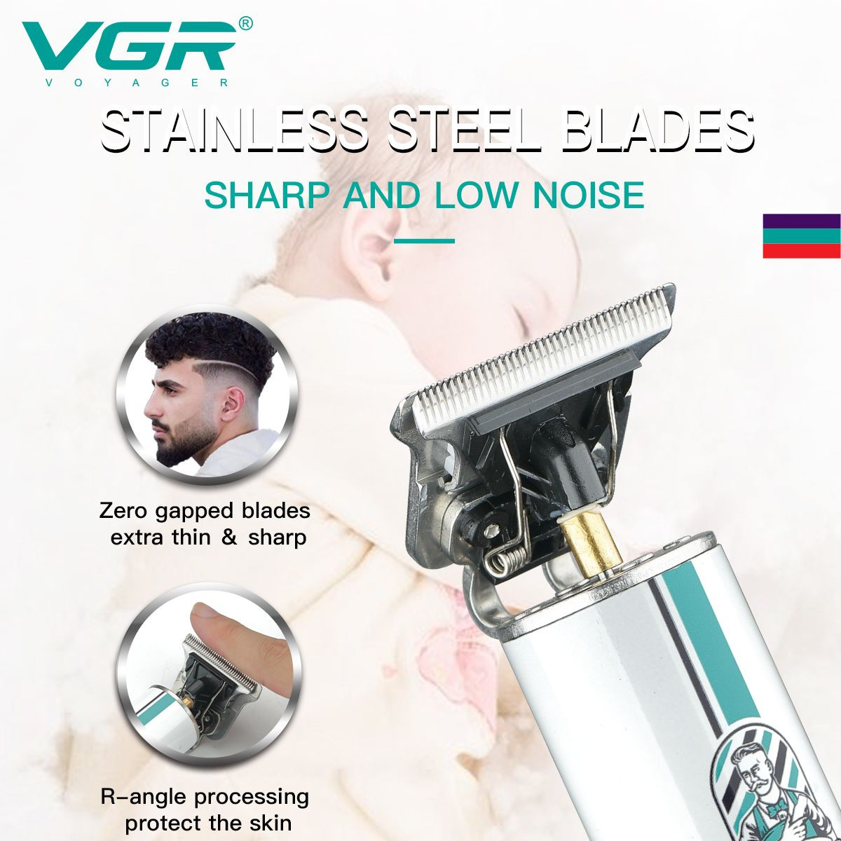 Buy Vgr V-079 T-blade Barber Machines Hair Trimmer Professional ...
