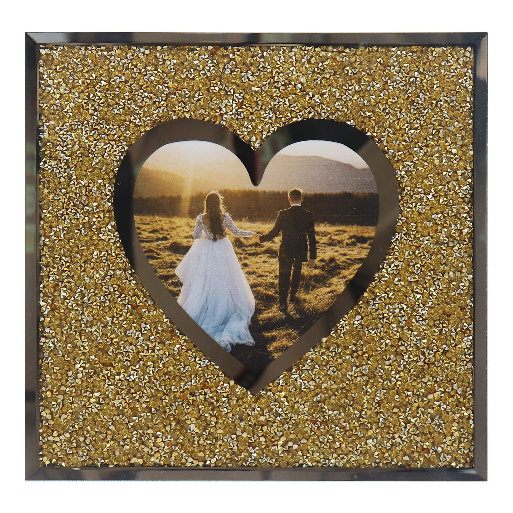 Buy Modern Glass Photo Frame Sparkling Pink Photo Frame,glitter Photo ...