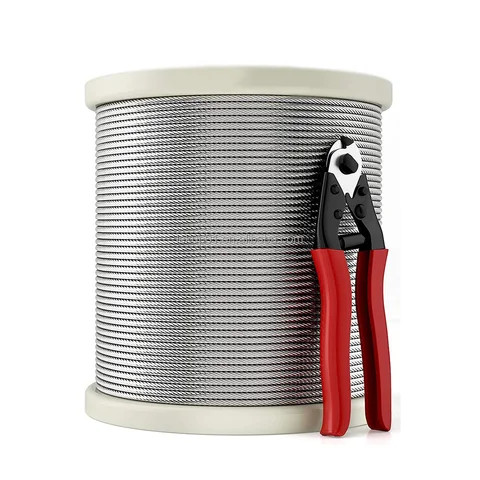 Buy 1/8" T316 Stainless Steel Cable 7x7 Strands Braided Steel Cable ...