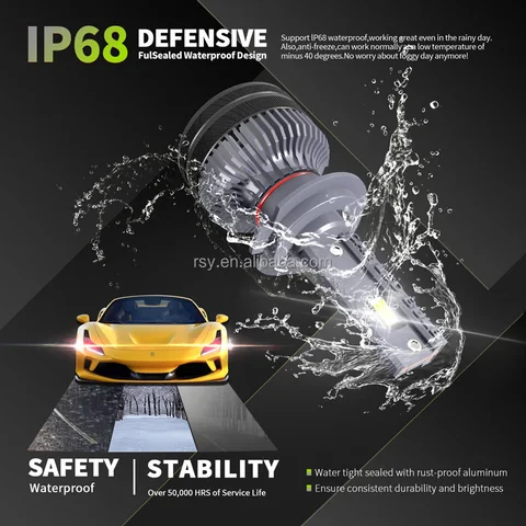 Buy 180w 12v-24v Ip68 Super Brightness Led Headlight Bulb Csp 6000k ...