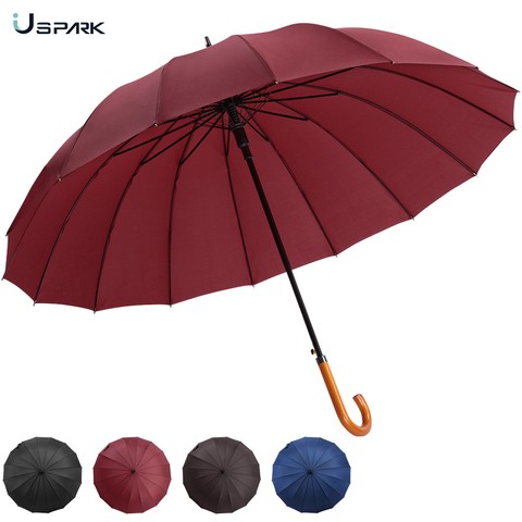 Buy 27 Inch 16 Ribs High Quality Windproof Auto Open Big Fiberglass ...