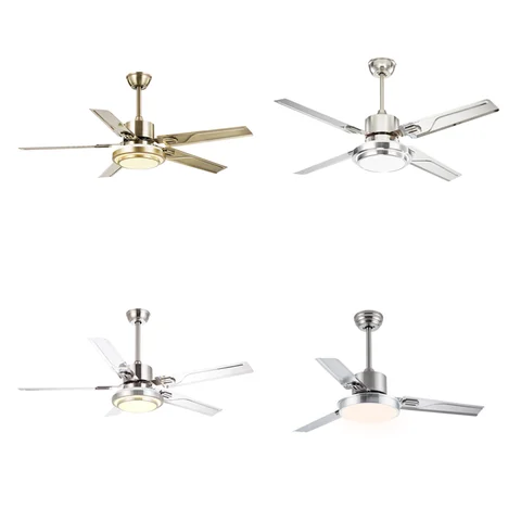 Buy 48 Inch Brushed Nickel Ceiling Fan With Light Kit from Zhongshan ...