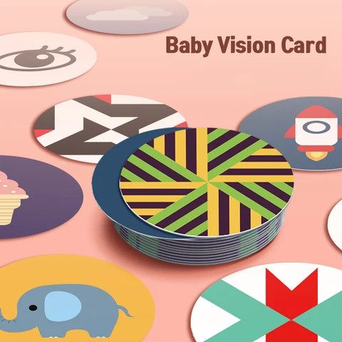 Buy Baby Early Education Visual Stimulation Card Toy Training Card Baby ...