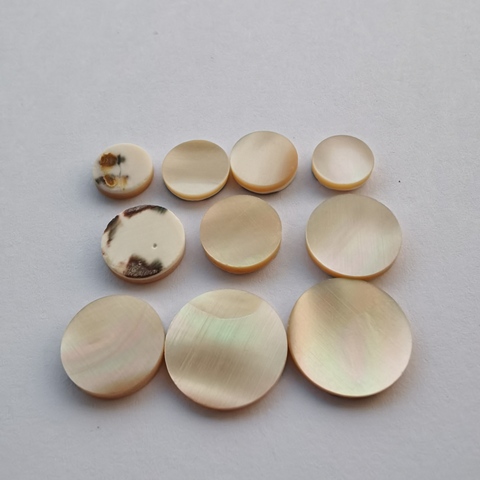 Buy Bespoke Buttons Pearl Shell Button Natural Trocas Shell Blank from ...