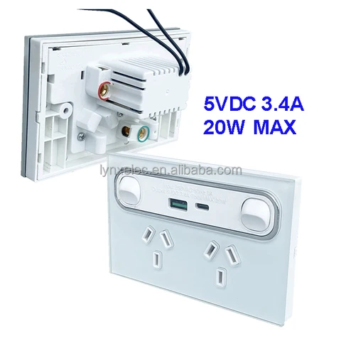 Buy Caravan Motor Home Camper Double Pole 10amp Twin Power Point Gpo ...