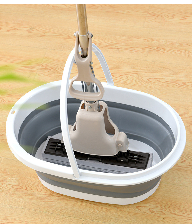 Buy Collapsible Plastic Household Compressed Mop Bucket Multifunctional ...