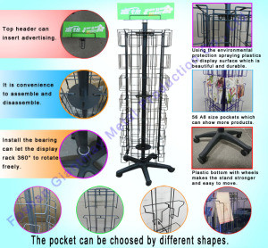 Buy Commercial Metal Floor Revolving Storage Shelf Retail Dvd Display ...