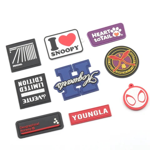 Buy Custom Silicone Label Clothes Labels With Embossed Logo Fashion ...