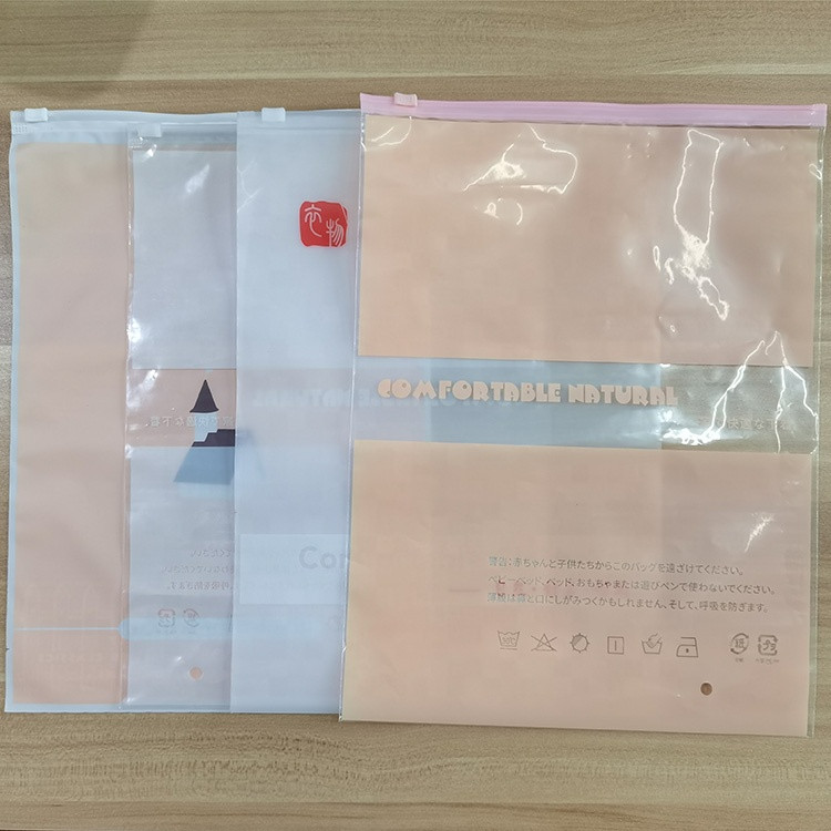 Buy Custom Zip Lock Bags With Logo Plastic Frosted Zipper Hijab ...