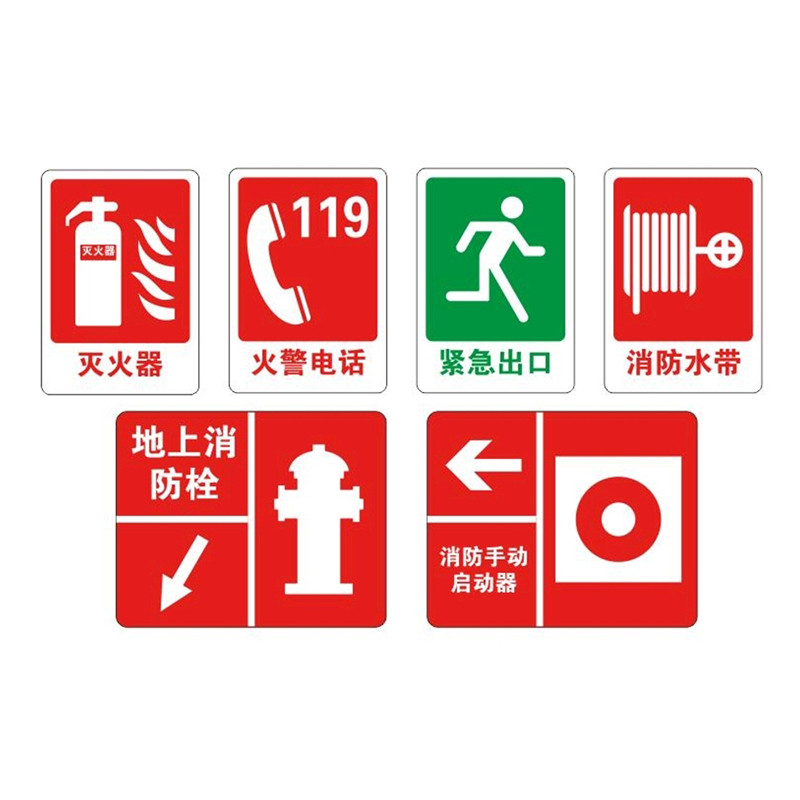 Buy Customizable Fire Extinguisher Placement Label Fire Warning Safety ...