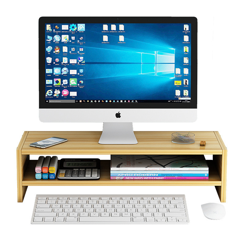 Buy Desktop Storage Rack Computer Monitor Riser Stand Keyboard & Mouse ...
