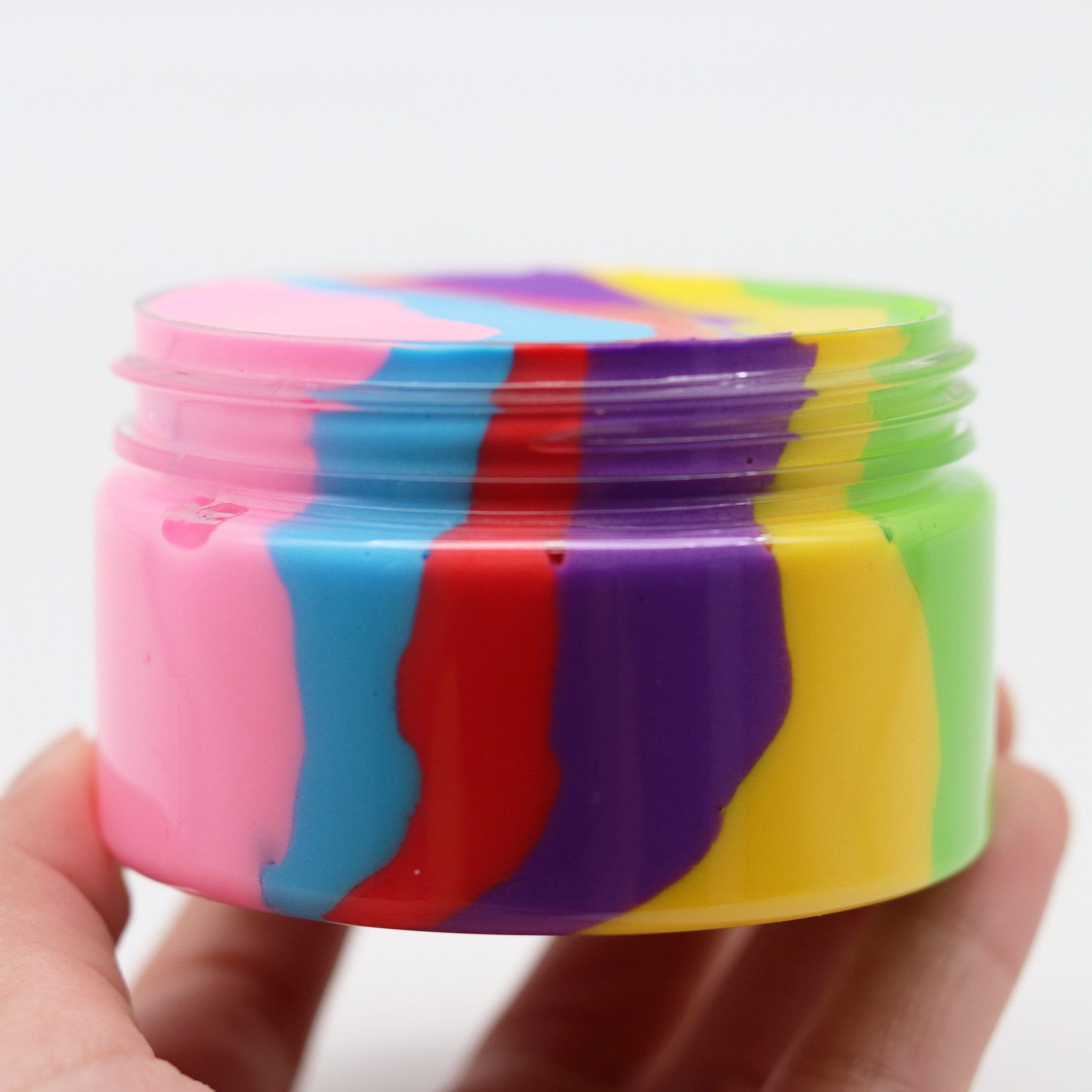 Buy Diy Handmade Unpack The Toy Rainbow Crystal Clay Cotton Slime Color ...
