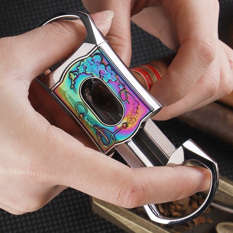 Buy Dual Blade Cigar Cutter Portable Cigar Scissor Tobacco Tool Sharp ...