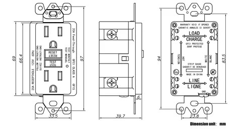 Buy Etl Lumex Gf15 Gfci Wall Receptacle Outlet 15a Double White Ivory ...