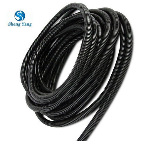 Buy Flexible 0d 25mm Pp Conduit Black Corrugated Pipe Split And None ...