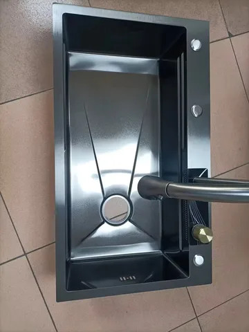 Buy Handmade 304 Stainless Steel Nano Workstation Pull-out Tap Basket ...