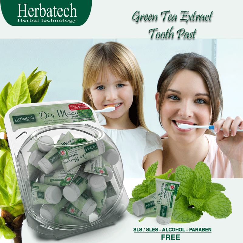 Buy Herbal Small Green Tea Extract Tooth Paste, High Quality Green ...