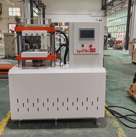 Buy Hydraulic Flat Plate Press Vulcanizer 80t Capacity Rubber Sheet ...