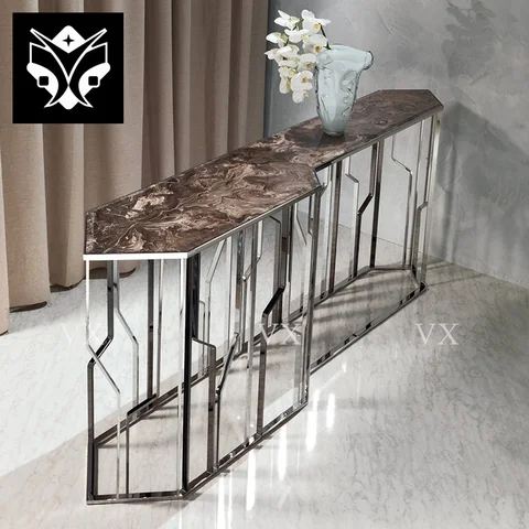 Buy Italian High-end Pure Copper Luxury Porch Table Corridor Console ...