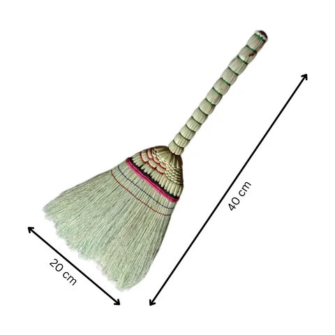 Buy Natural Grass Asian Duster Whisk Broom Brush Wooden Handmade Bamboo ...