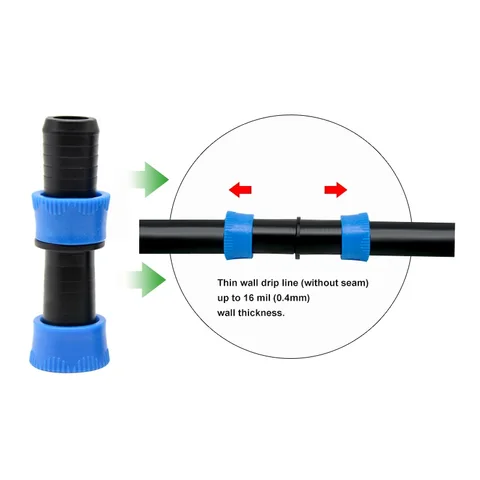 Buy New Plastic Tubes Connector Irrigation System Barb Lock Ring Drip Tape End Fitting ...