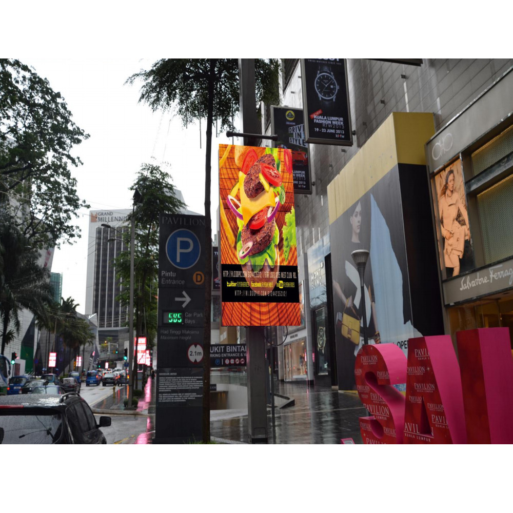 Buy P4 P5 P6 Outdoor Pole-mounted Led Display Board Outdoor 55 Inch Led ...