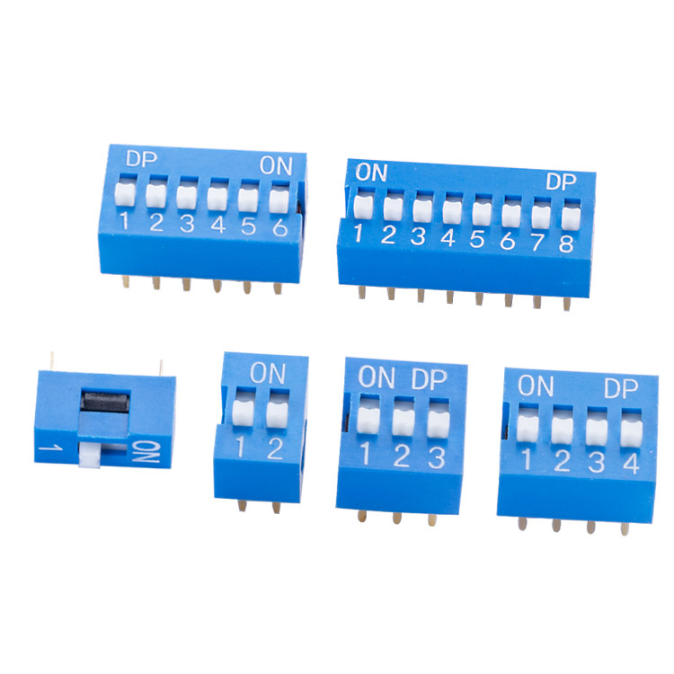 Buy Piano Type Side Dial Dip Switch 2.54mm 10 Position Ds-1p Red Dip ...