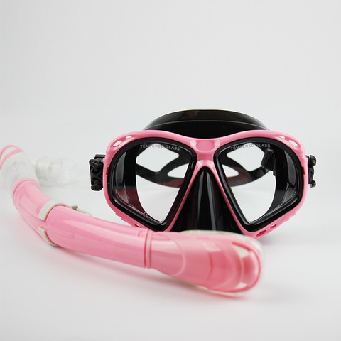 Buy Pink Diving Mask And Snorkel Set For Diving Snorkeling from Funan ...