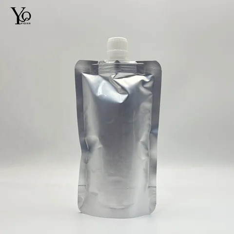 Buy Pure Aluminum Foil Standing Up Bottom Pouches Spout Corner Spout ...