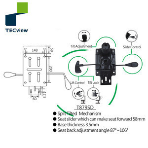 Buy Split Tilted Swivel Chair Mechanism Locking Safety Function For ...