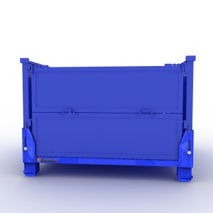 Buy Steel Pallet Box Metal Mesh Container Lockable Storage Roll Wire ...