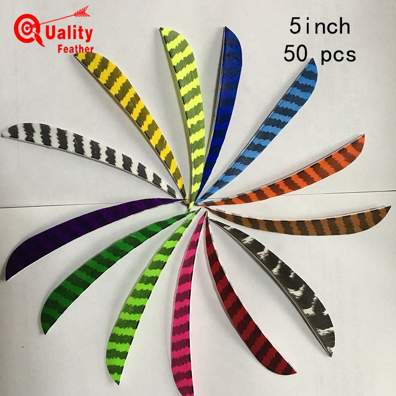 Buy Turkey Feather Right Wing 5 Stripes Arrow Fletching Arrow ...