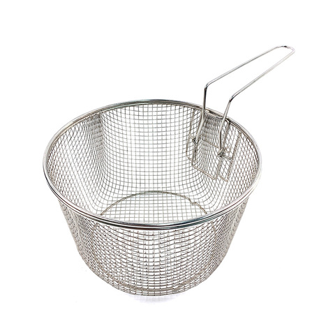 Buy Wire Mesh Frying Basket Strainer Quality Foldable Round Fry Basket ...