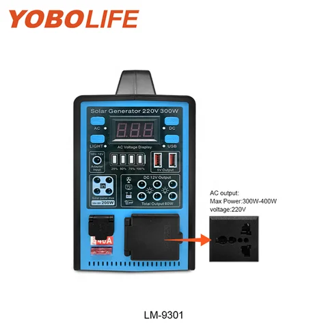 Buy Yobolife 2024 New Release Lm -9302 Mini Solar Generator Ac 300w ...