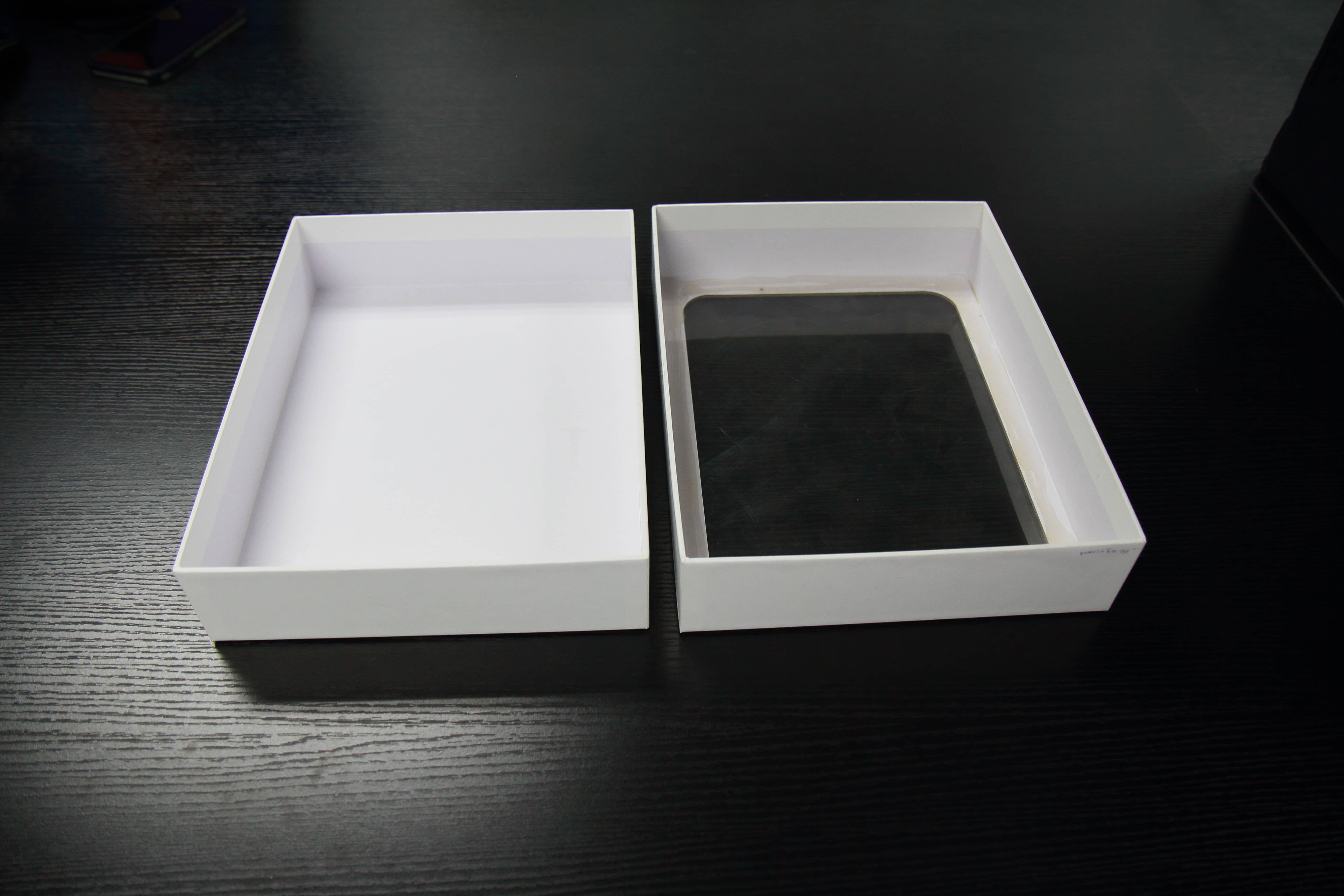 Buy Custom Logo Transparent Lid Paper Boxes With Clear Window For Scarf ...