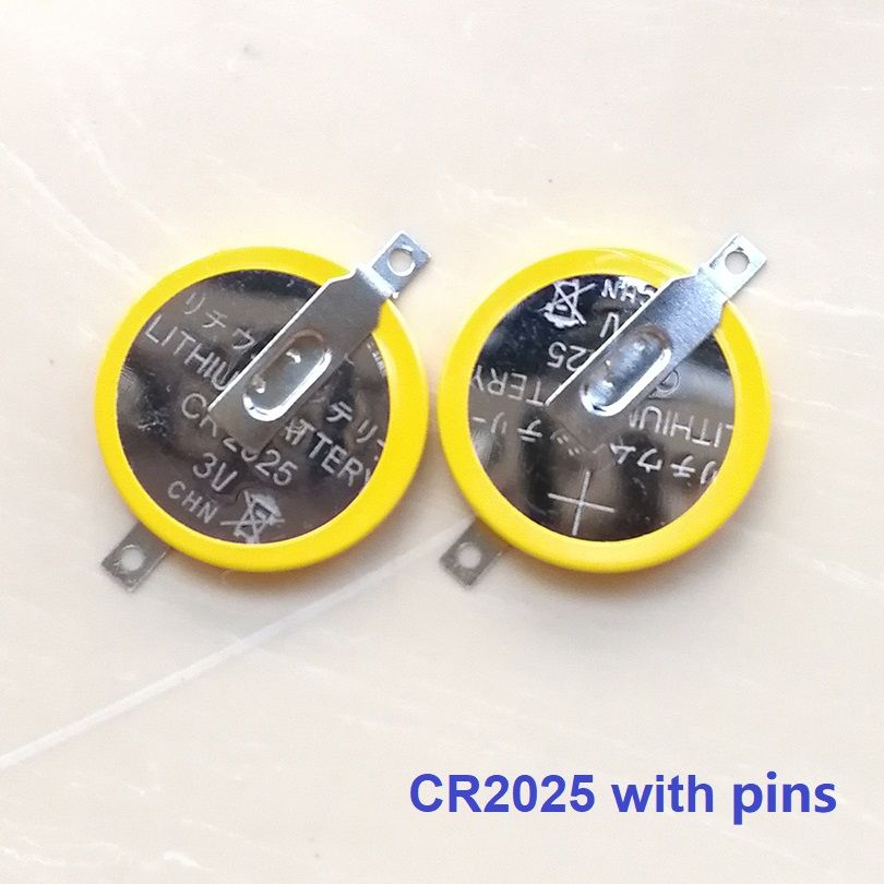 Buy Smd Cr2025 3v Lithium Button Battery With Pins/tabs, Horizontal ...