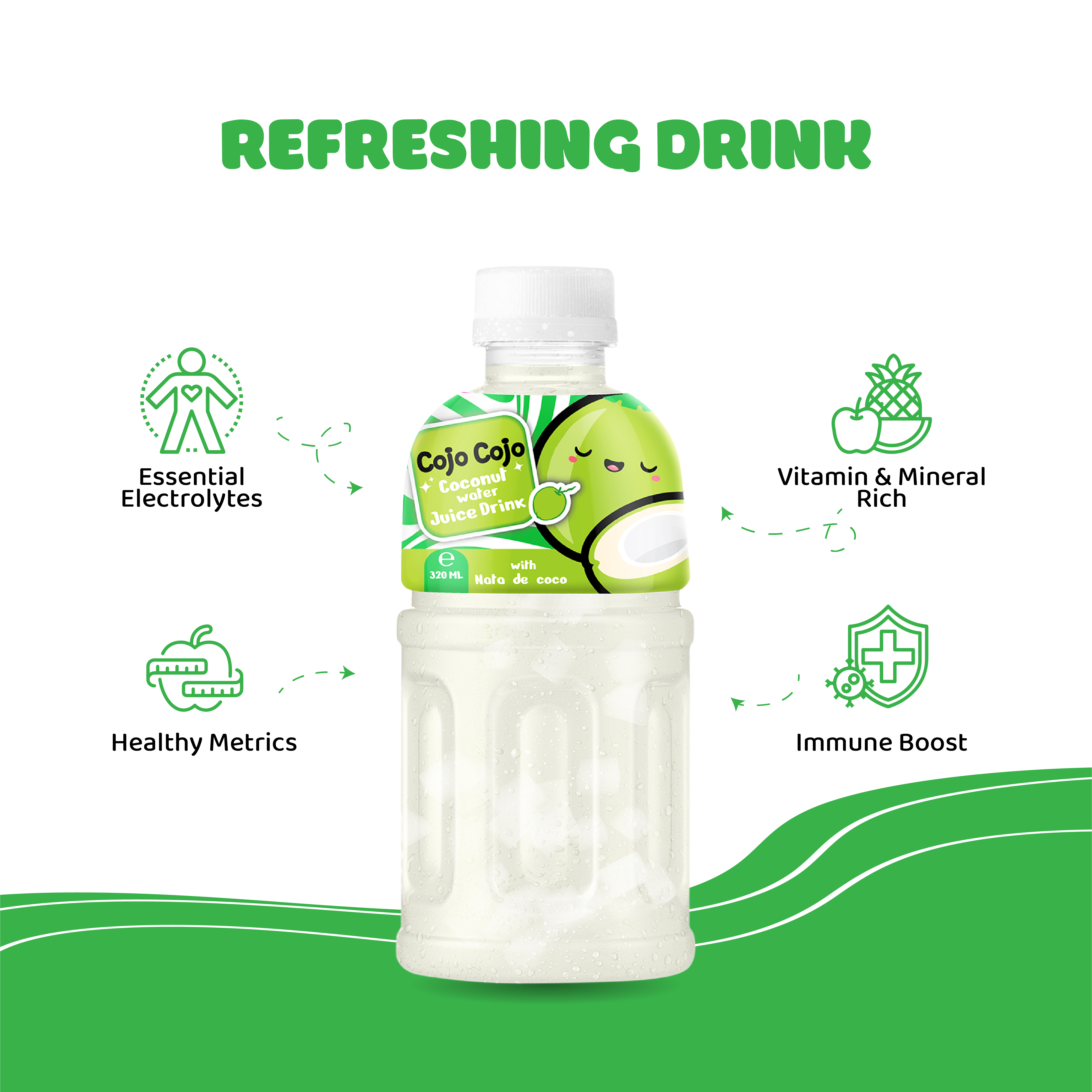Buy Vinut Cojo Cojo Coconut Juice Drink With Nata De Coco Free Sample ...